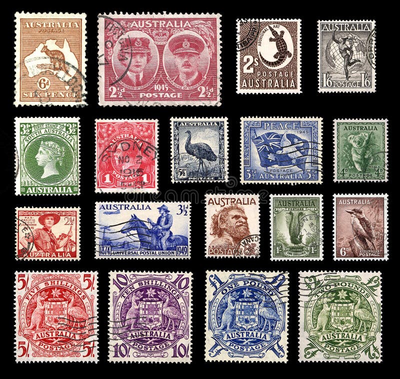 Australia Wildlife Postage Stamps Editorial Photo - Image of paper ...