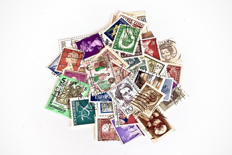 Postage Stamps of Different Countries Editorial Stock Photo - Image of ...