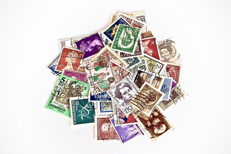Postage Stamps of Different Countries Editorial Stock Photo - Image of ...