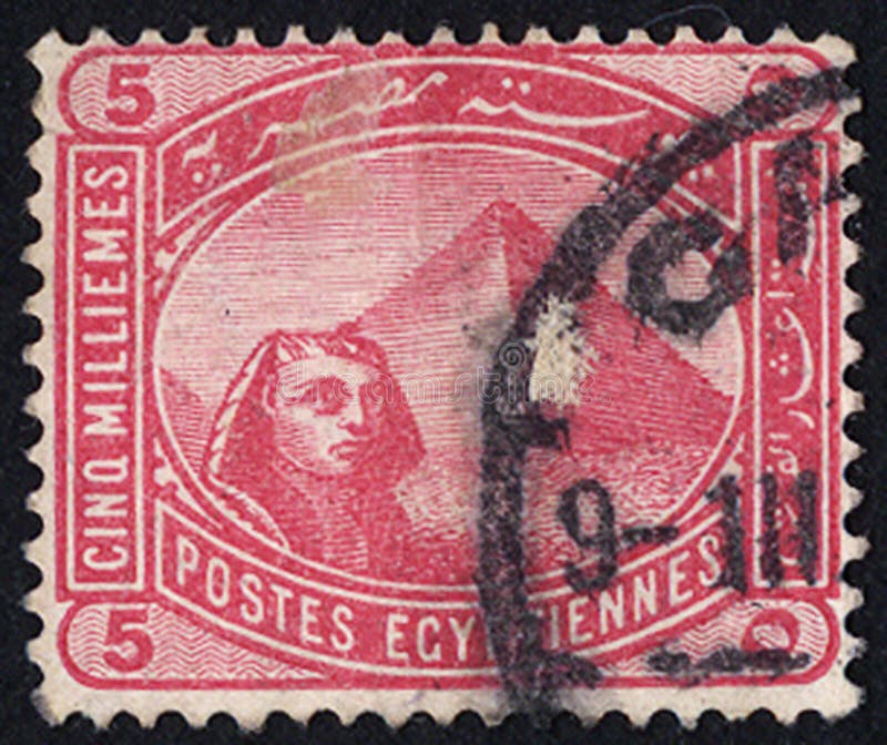Postage Stamps of the Egypt Editorial Stock Image - Image of aged ...