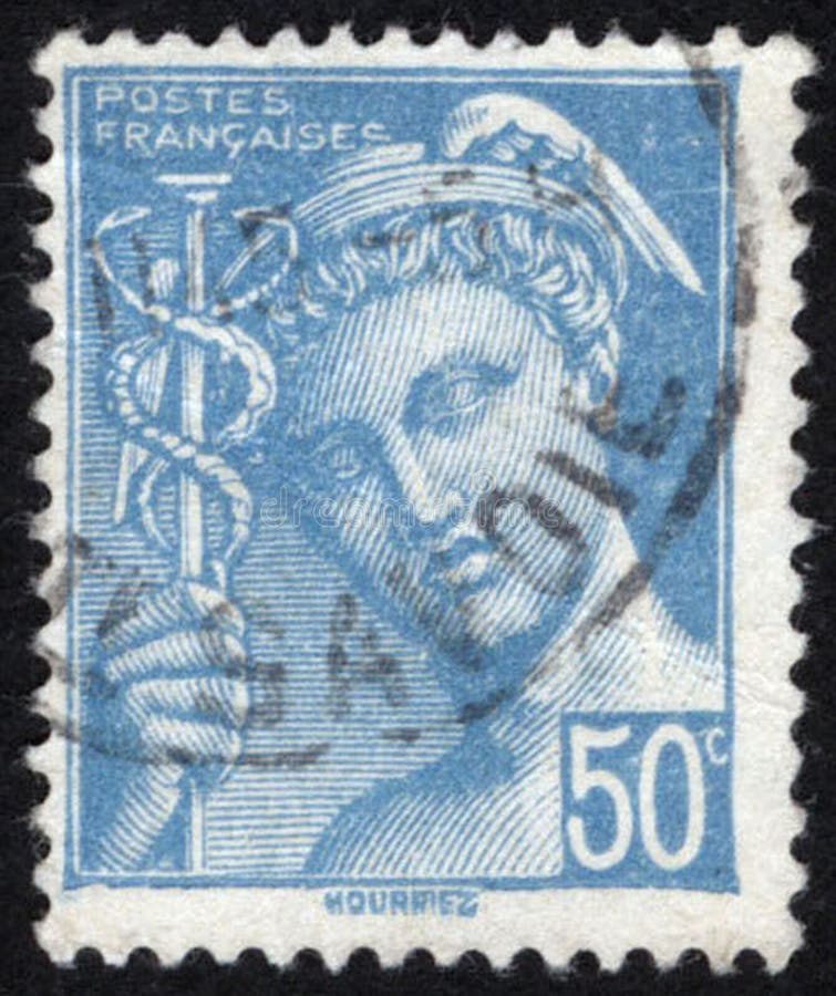 Postage Stamps of the France. Editorial Photography - Image of letter ...