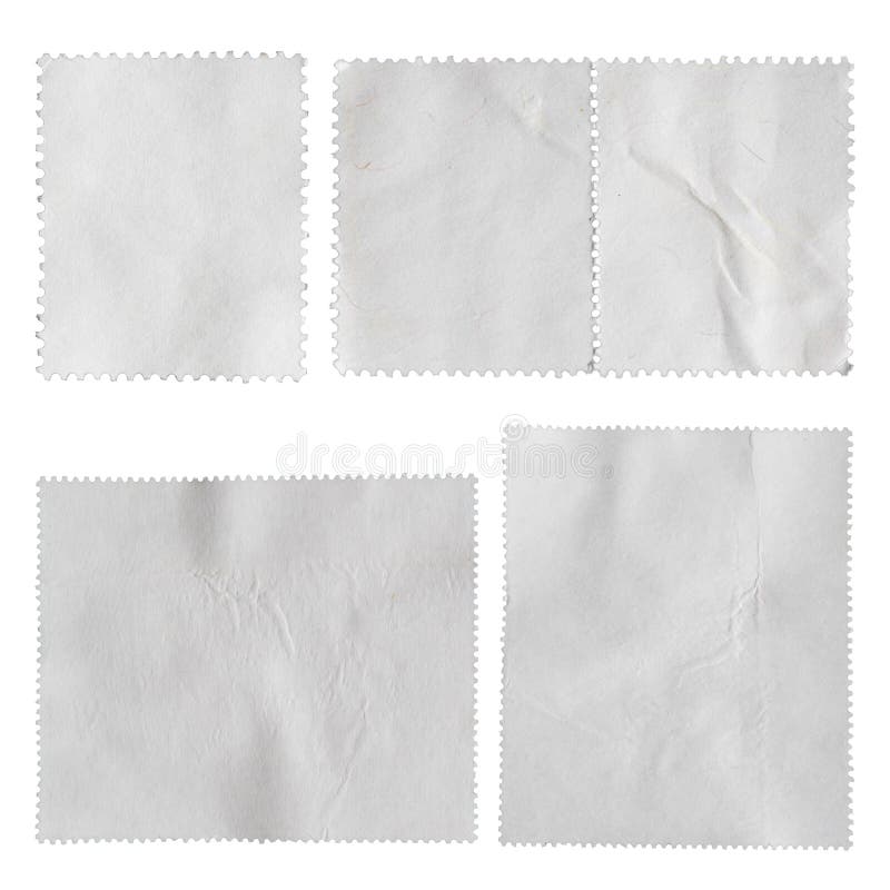 Postage Stamps Isolated on White Background Stock Image - Image of ...