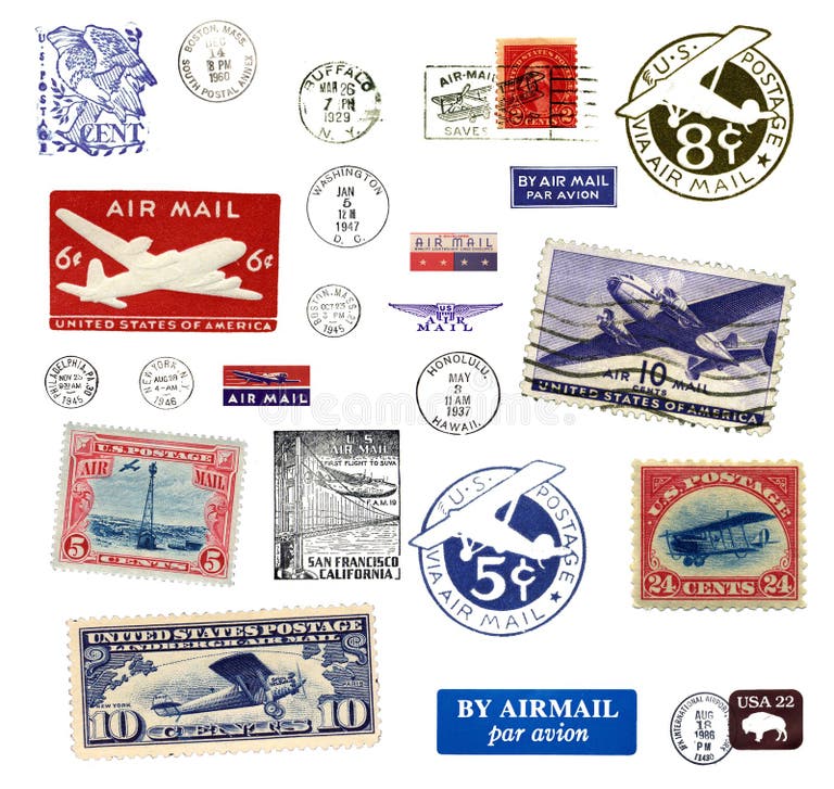 Postage Stamps and Labels from US Editorial Photo - Image of historical ...