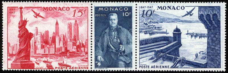 Postage Stamps of the Monaco. Editorial Stock Image - Image of post ...