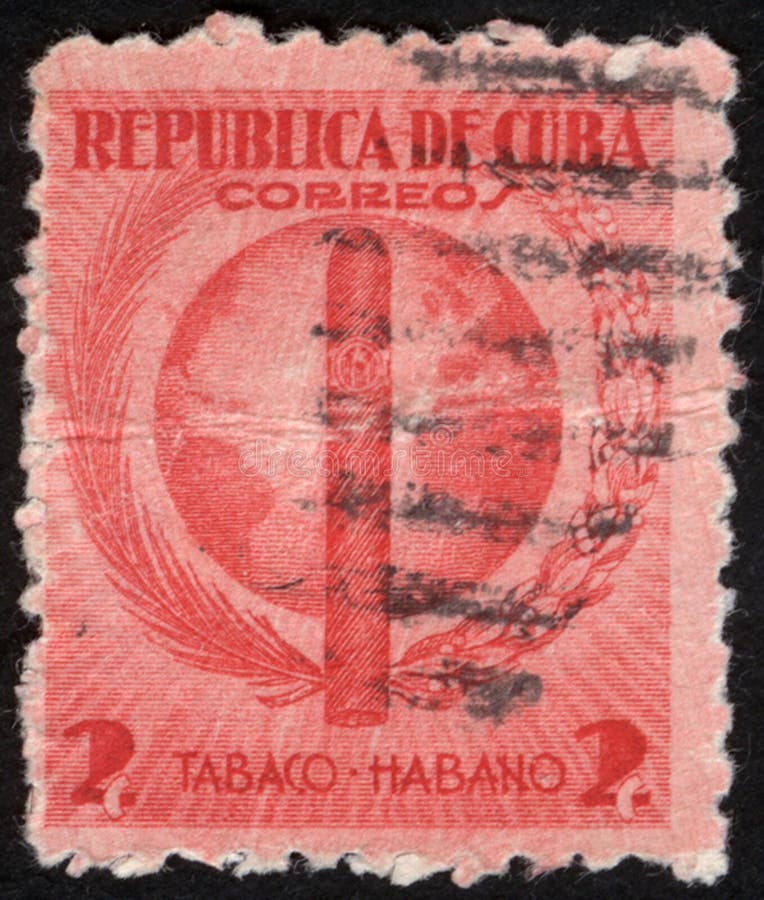 Postage Stamps of the Republic of Cuba. Editorial Stock Photo - Image ...