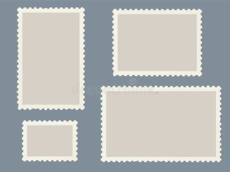 Postage stamps template. stock vector. Illustration of envelope - 144655529