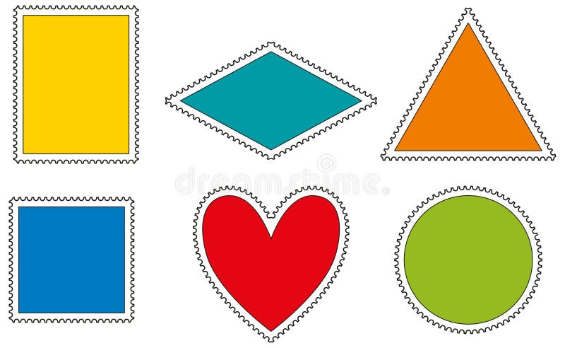 Postage Stamps Template stock vector. Illustration of heart - 43976159