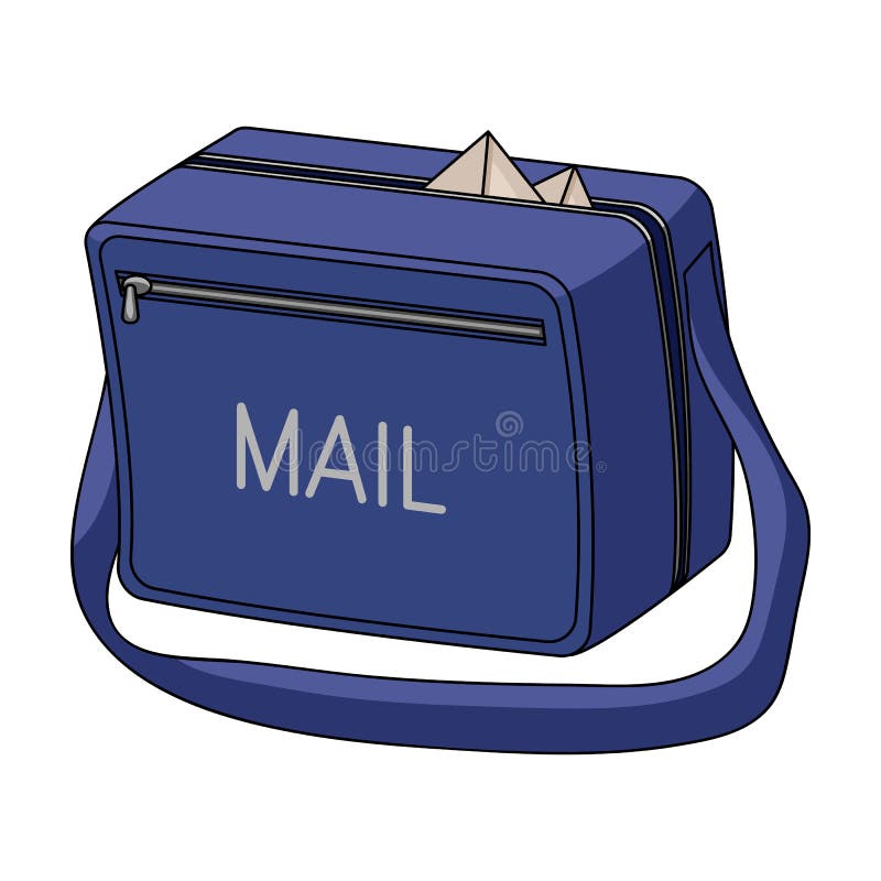 Postal Bag.Mail and Postman Single Icon in Cartoon Style Vector Symbol ...