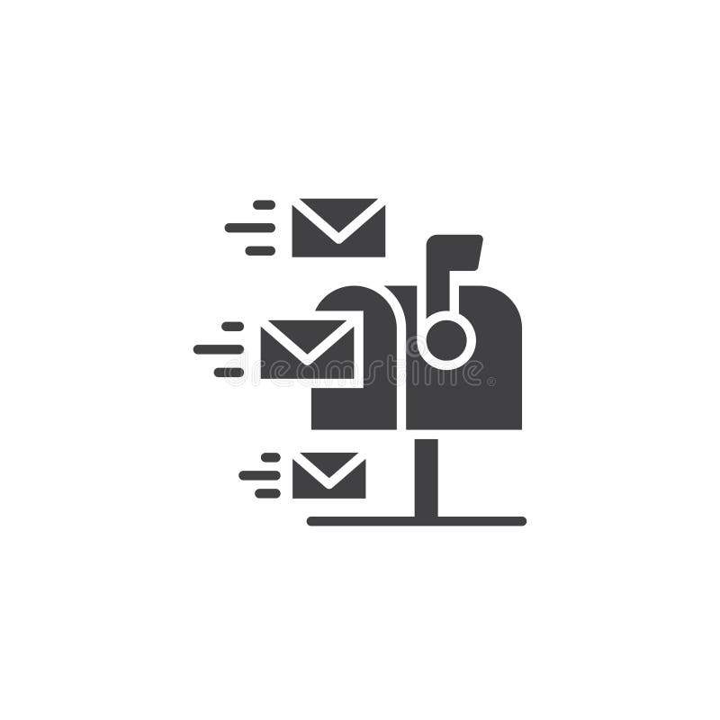 Postal Box Glyph Icon for Website, Logo, App, UI, Product, Vector ...