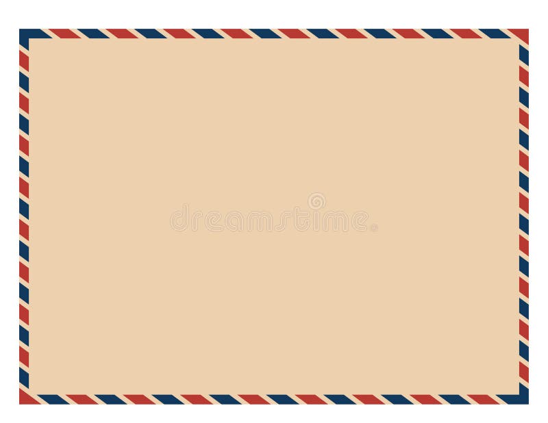 Postal Card Isolated on White Background. Vector Illustration Stock ...