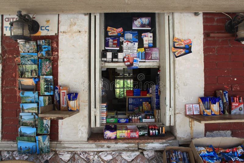 Postal Cards Stand in Greece Editorial Photography - Image of kiosk ...