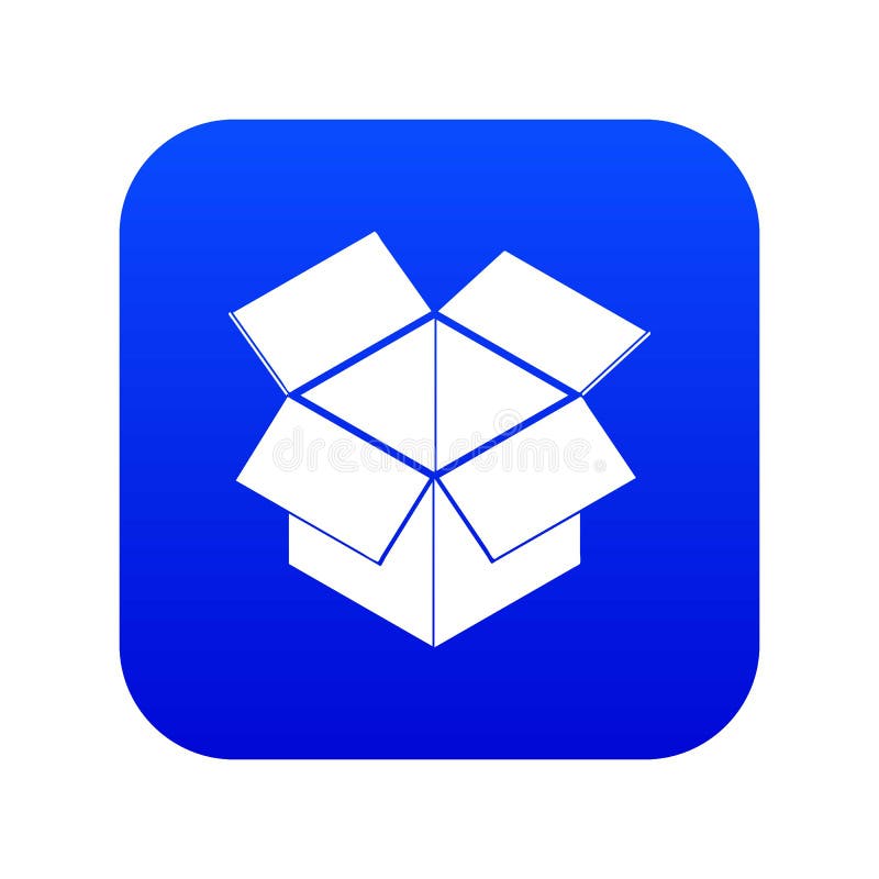 Postal Delivery Box Icon Blue Vector Stock Vector - Illustration of ...