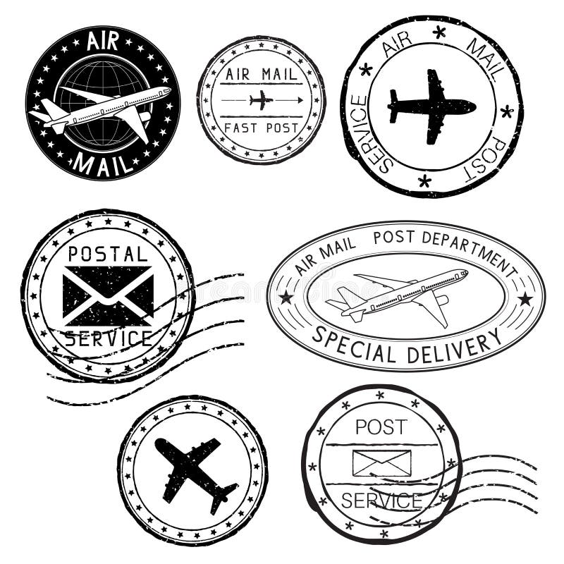 Postmark Special Delivery. Black Oval Postal Sign Stock Vector ...