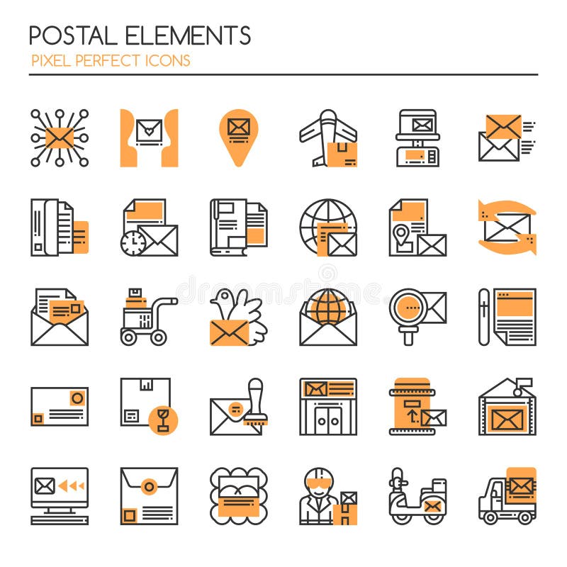 Postal Elements stock vector. Illustration of paper, contact - 94653461