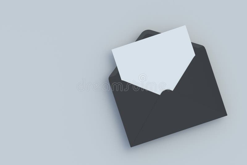 Postal Envelope with Blank Paper Sheet Stock Illustration ...
