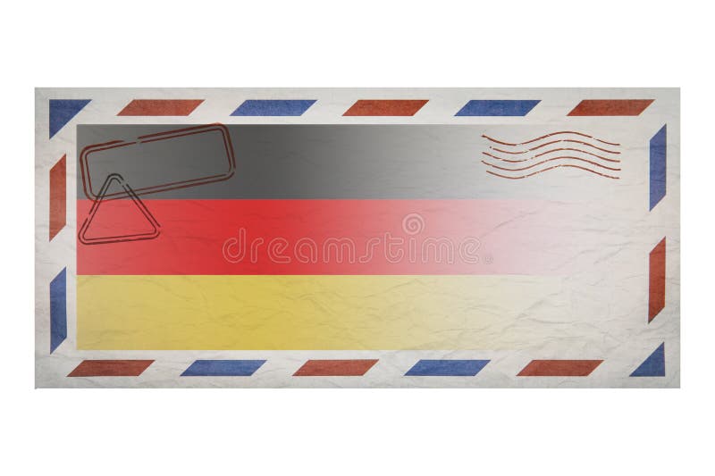 Postal Envelope. Envelope with the Image Flag of Germany. German Flag ...