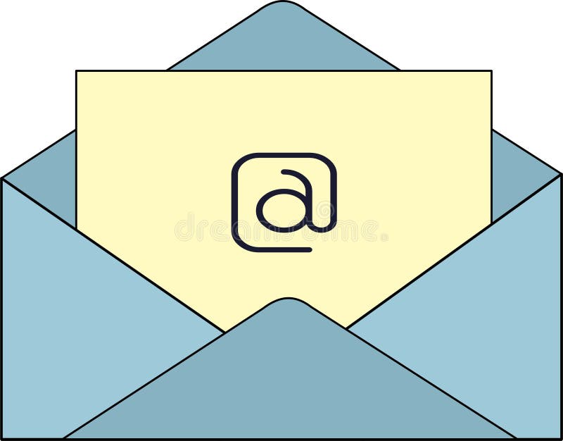 Postal Envelope with Paper Inside. Mailing Service. Icon of Postal ...