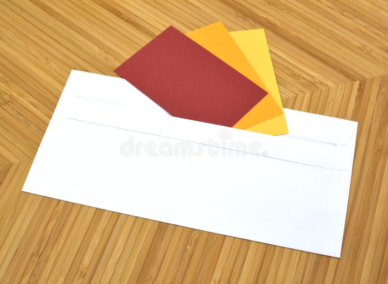 Postal Envelope with Post-it Stock Photo - Image of correspondence ...