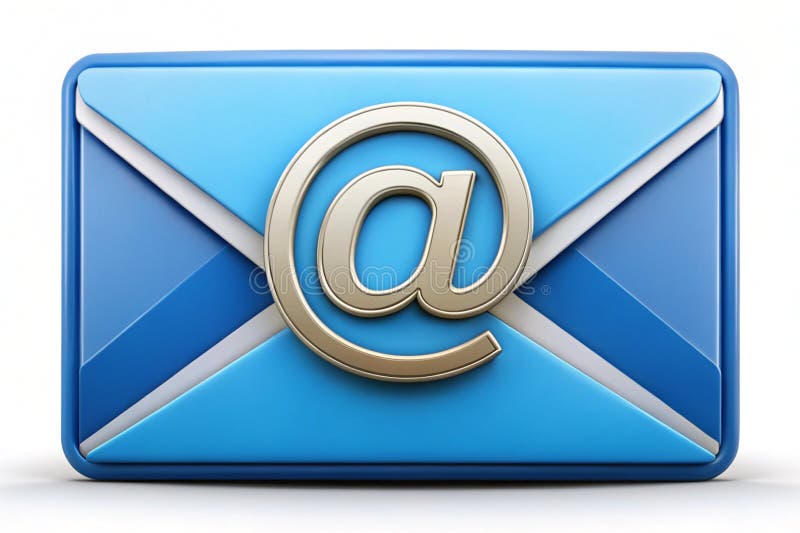 Postal Items, Mail. Blue and Yellow Envelopes Stock Illustration ...