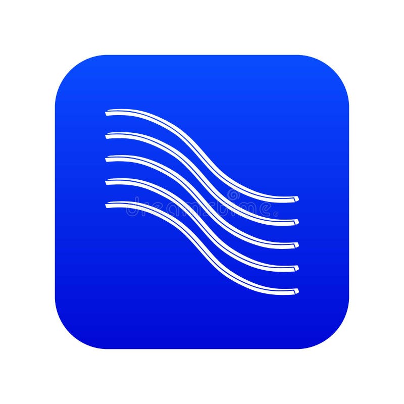 Postal Lines Icon Blue Vector Stock Vector - Illustration of frame ...
