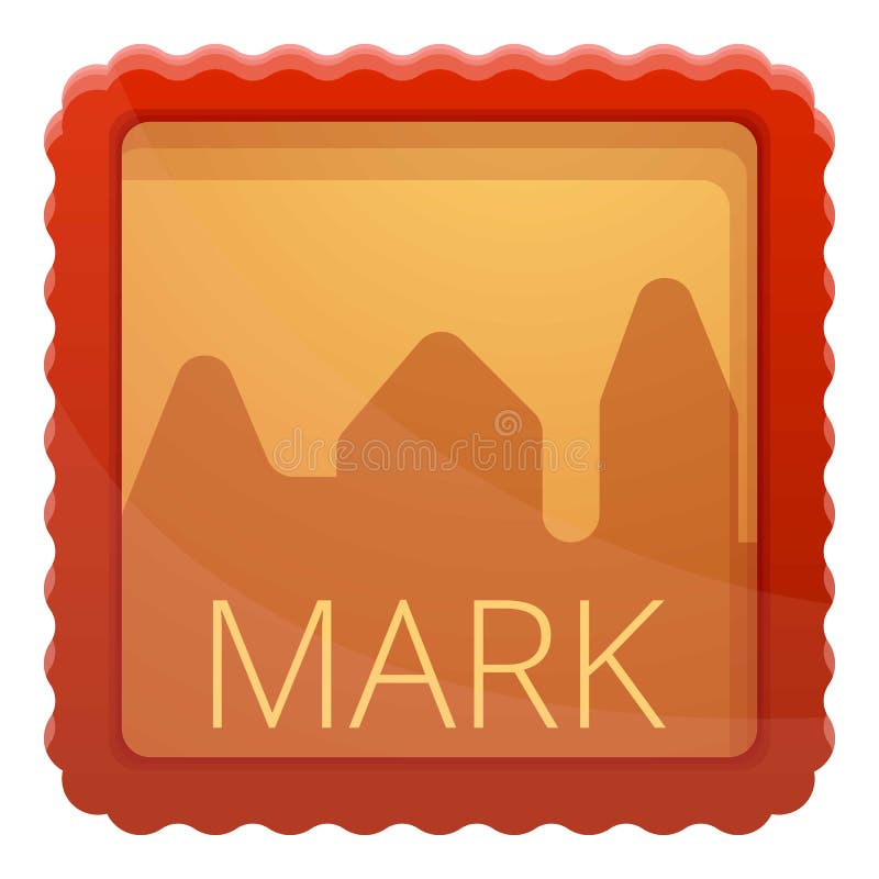 Postal Mark Icon, Cartoon Style Stock Vector - Illustration of mail ...
