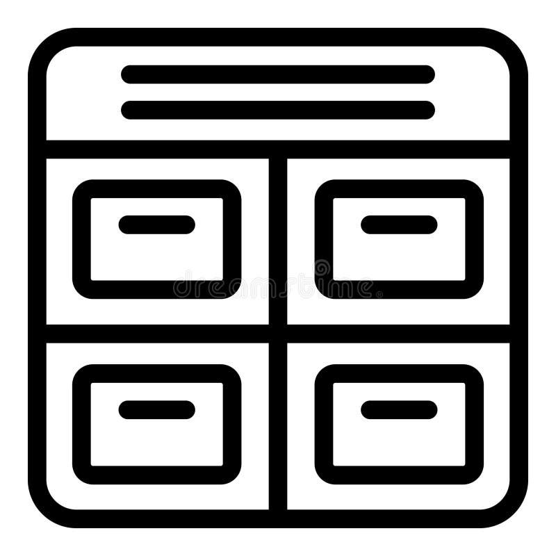 Postal Parcel Locker Icon Outline Vector. Automated Post Box Stock ...