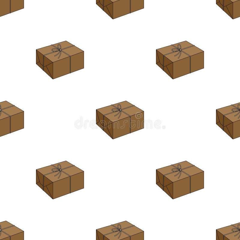 Postal Parcel.Mail and Postman Pattern Icon in Cartoon Style Vector ...