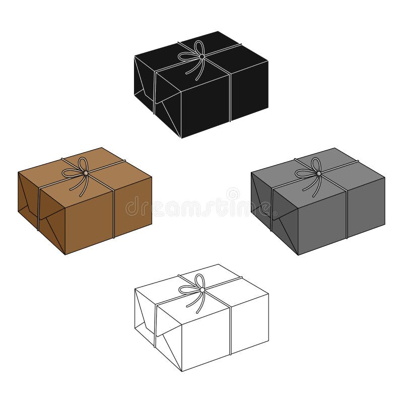 Postal Parcel.Mail and Postman Single Icon in Cartoon Style Vector ...
