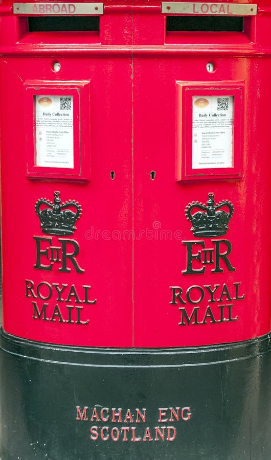 Postal red mailbox editorial photography. Image of metal - 52516052