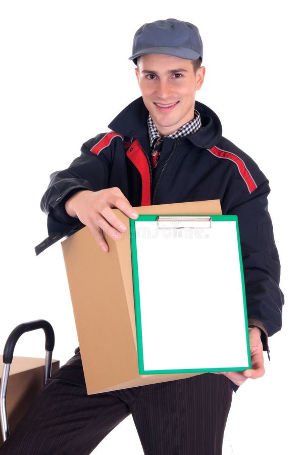 Postal Service - Delivery of a Package Stock Image - Image of ...