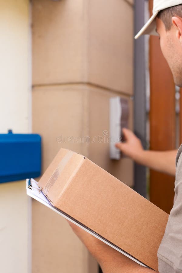 Postal Service - Delivery of a Package Stock Image - Image of ...