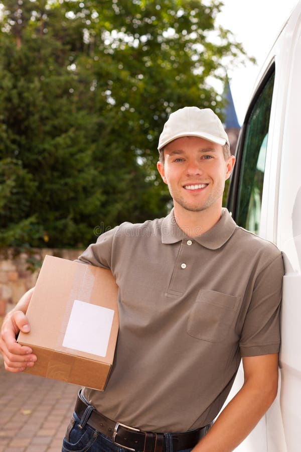 Postal Service - Delivery of a Package Stock Image - Image of parcel ...