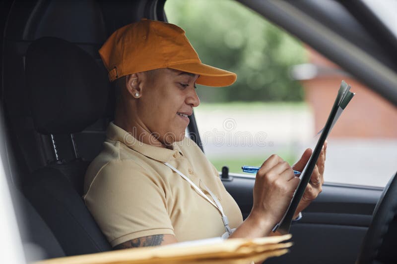 Postal Service Delivery stock photo. Image of sitting - 259868280