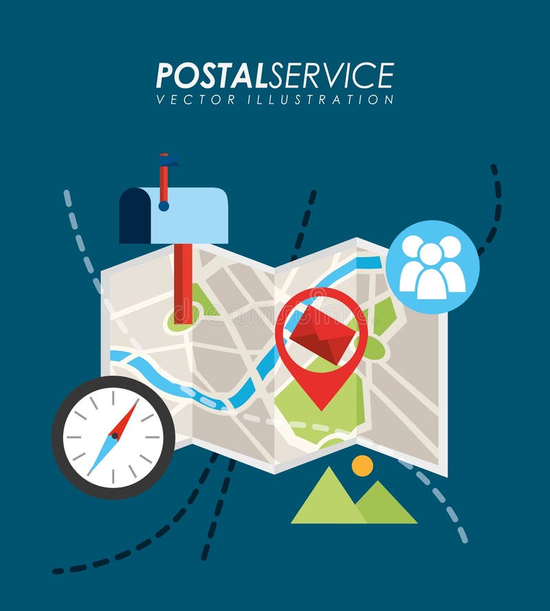Postal service design stock vector. Illustration of postage - 63309258
