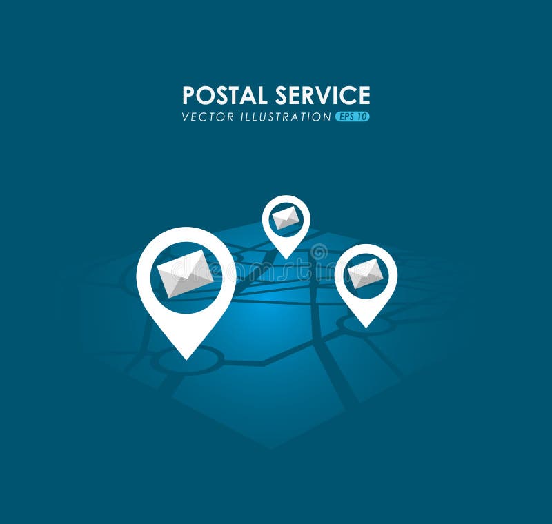 Postal service design stock vector. Illustration of deliver - 63309278