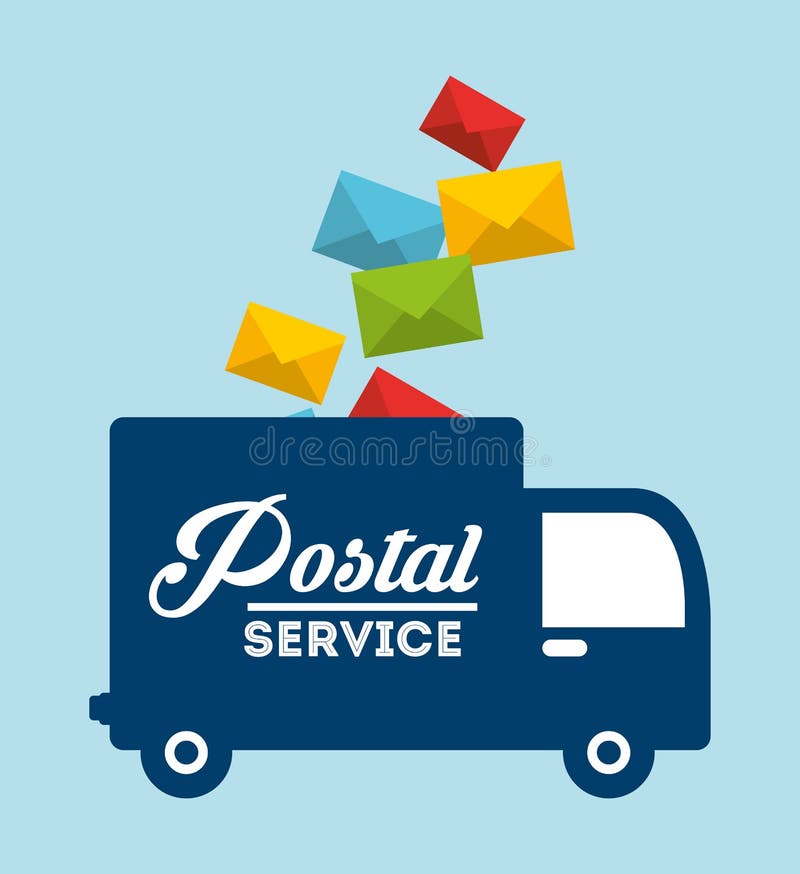 Postal service design stock vector. Illustration of auto - 63309293