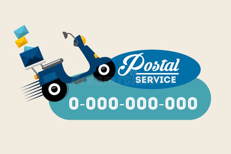 Postal service design stock vector. Illustration of send - 63309368