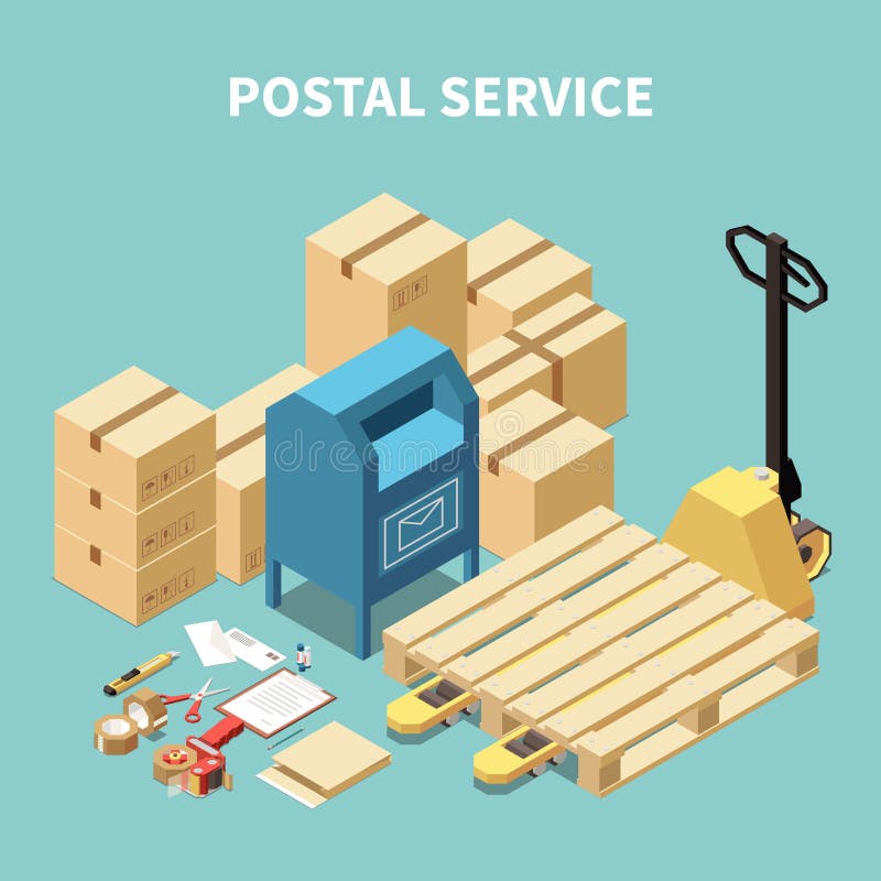 Postal Service Infographics Stock Vector - Illustration of postal ...