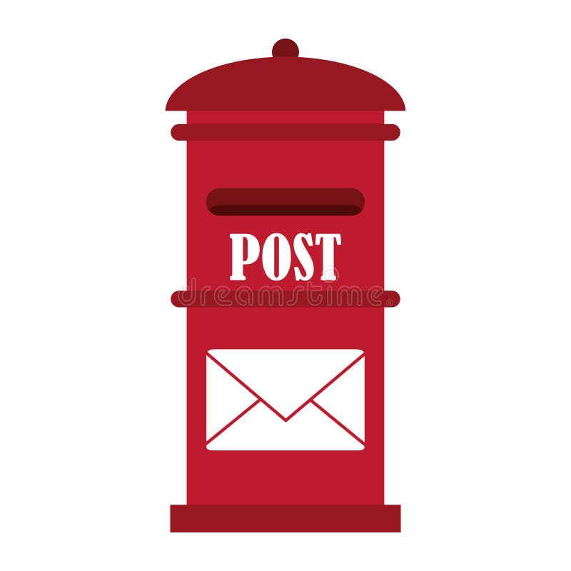 Service Mailbox Icon Flat Isolated Vector Stock Vector - Illustration ...