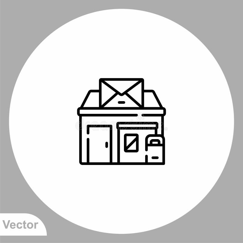 Postal Service Vector Icon Sign Symbol Stock Vector - Illustration of ...