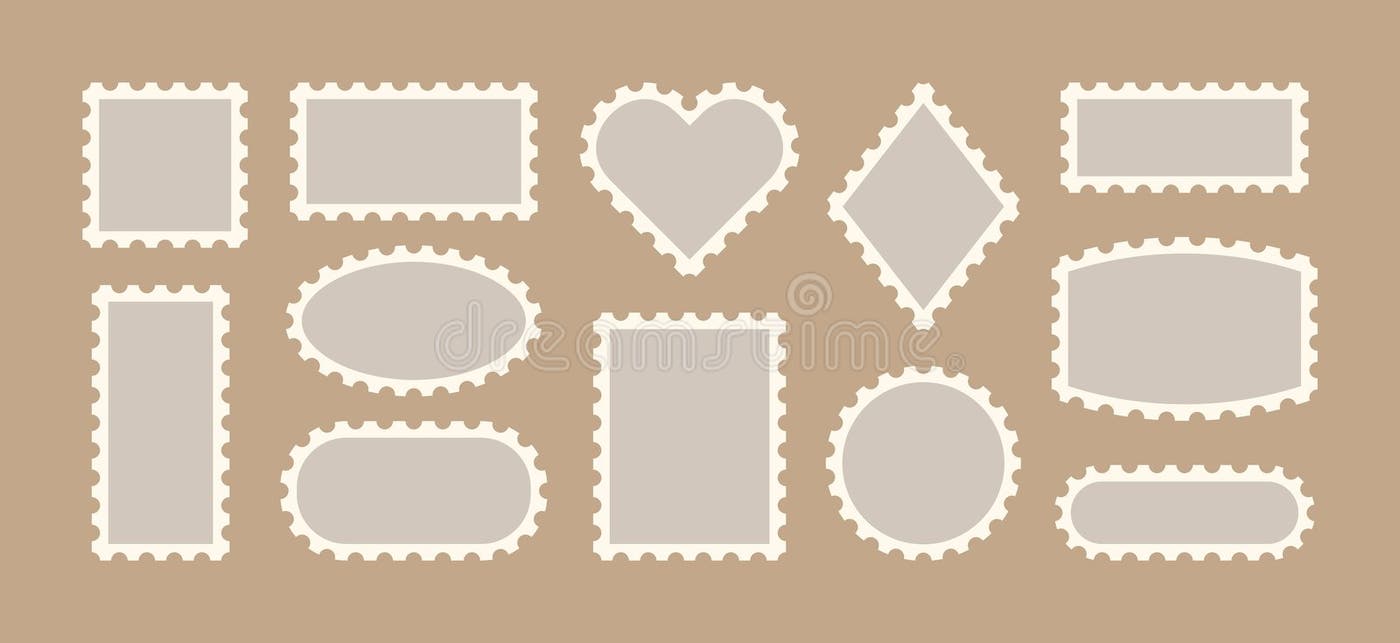 Blank Postage Stamp Vector Frames Stock Illustrations – 335 Blank Postage Stamp Vector Frames ...