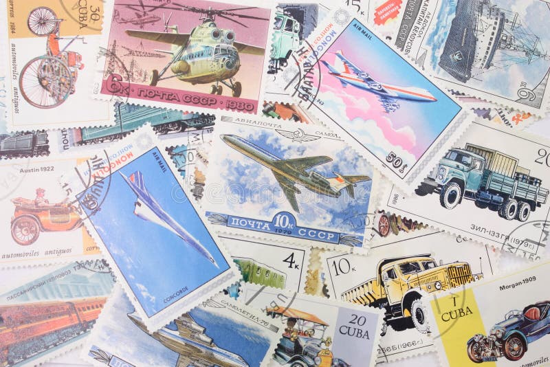 World Postage Stamp Background Editorial Stock Image - Image of airmail ...