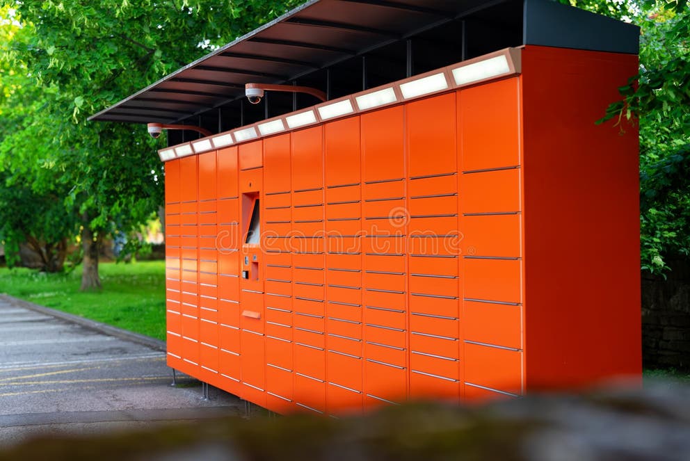 Postal Terminal for Automatic Delivery Stock Photo - Image of storage ...