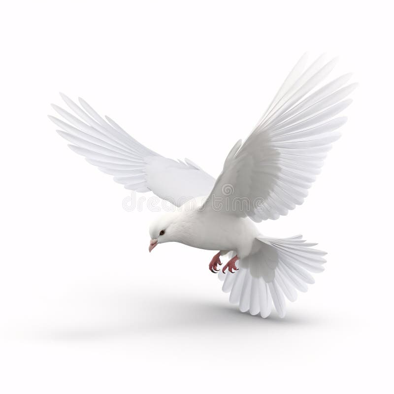 Postal White Dove on a White Background Stock Illustration ...
