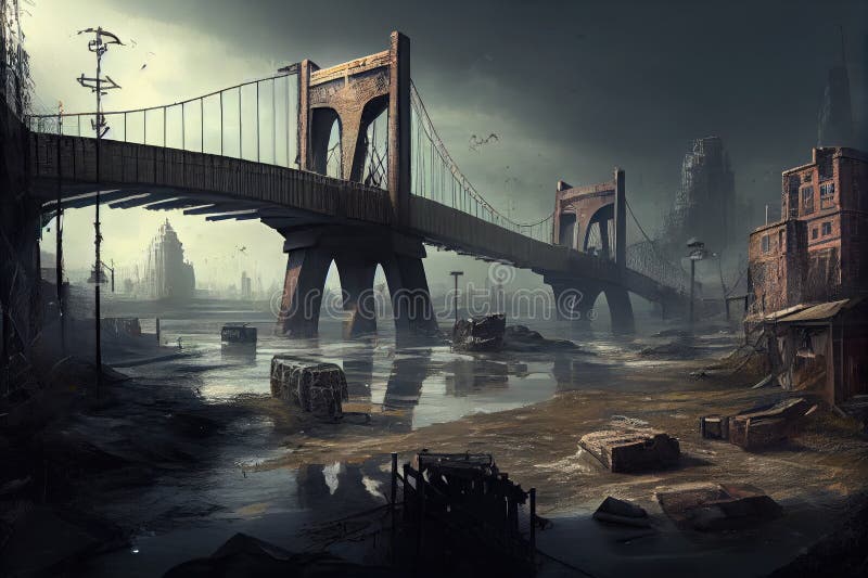 Destroyed Bridge Stock Illustrations – 383 Destroyed Bridge Stock ...