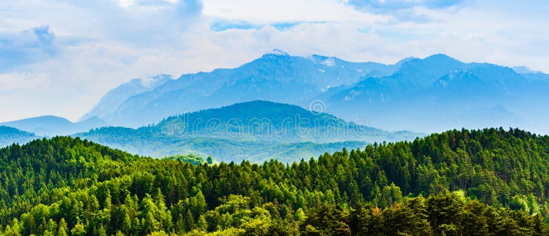 Postavarul Massif Part of the Romanian Carpathians Mountains Ran Stock ...