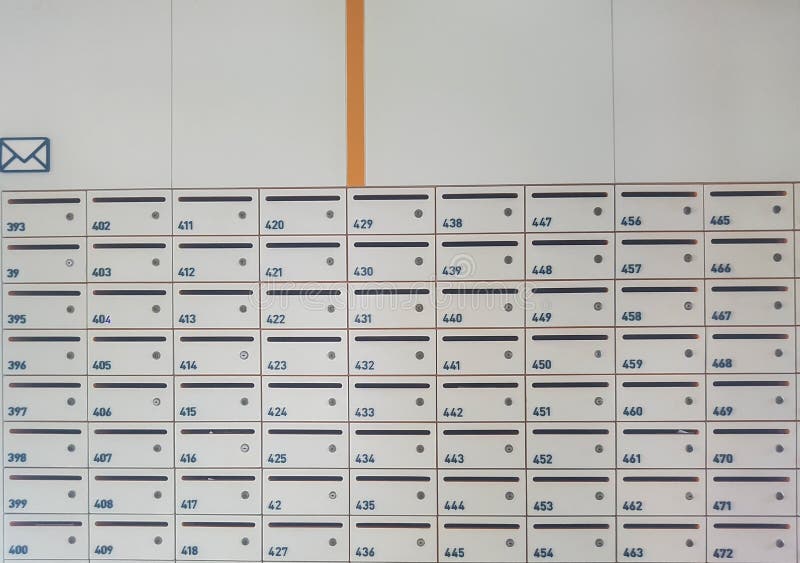 Mailbox Inside the Building. Stock Photo - Image of architecture ...