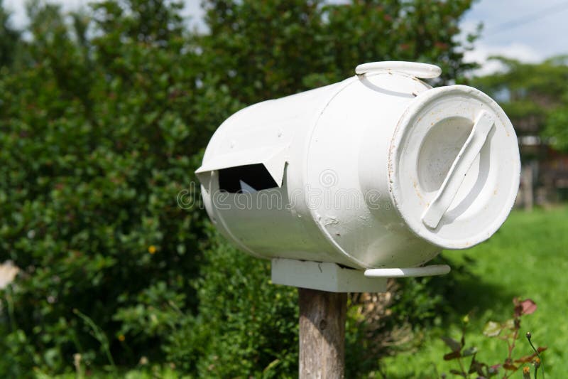 Old Milk Can Mailbox stock image. Image of country, mailbox - 66596347