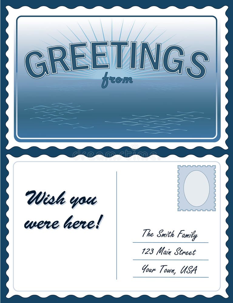 City Name Postcard Stamp Stock Illustrations – 73 City Name Postcard ...