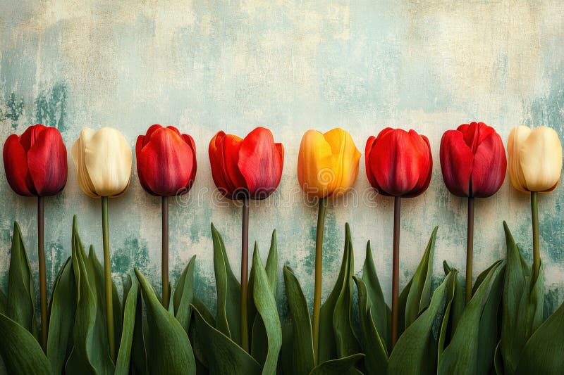 A Postcard Background with Spring Flowers, Vibrant and Artistic, Design ...